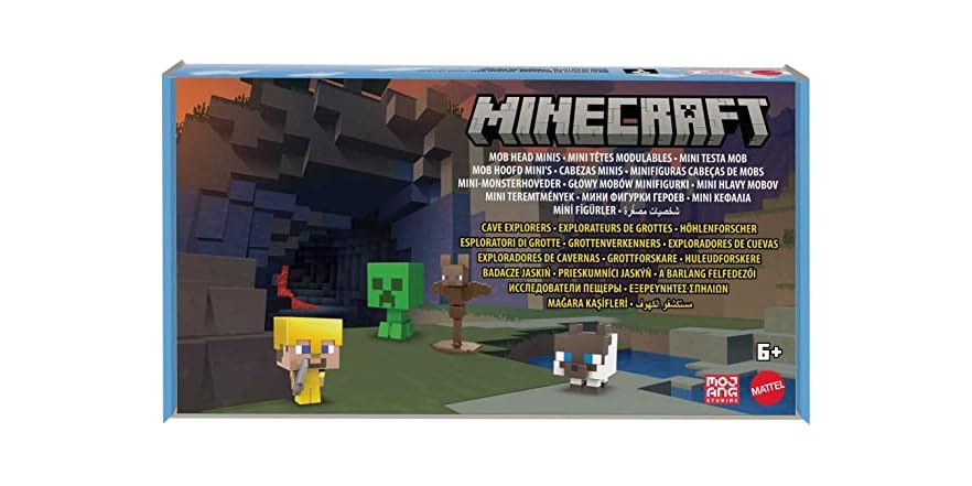 Mattel Minecraft Mob Head Minis Cave Explorers