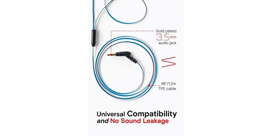 Symphonized NRG X Wood Wired Earbuds with Booming Bass (Blue & White)