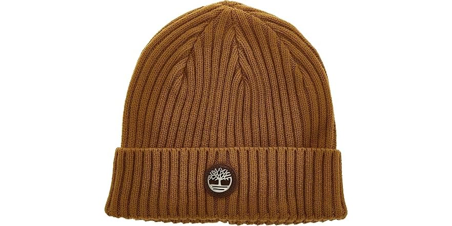 Timberland Ribbed Watch Cap with Logo Plate