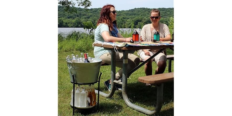 Sunnydaze Ice Bucket Drink Cooler with Stand