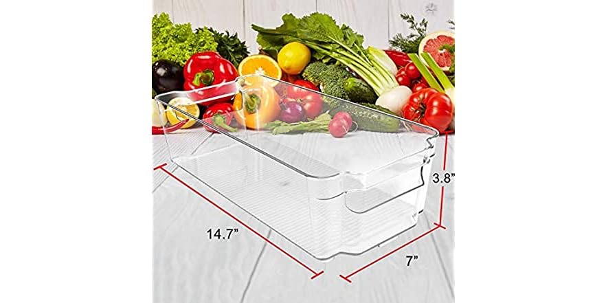 Greenco Clear Bins Stackable Organizer