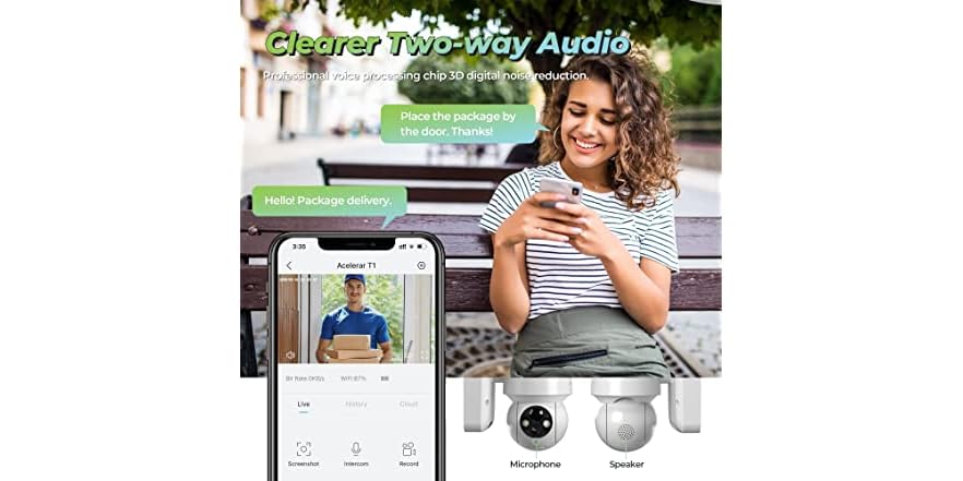 acelerar Outdoor Solar Security Camera