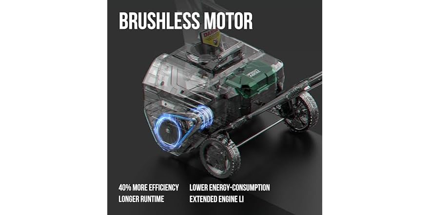 Litheli 2x20V Brushless Cordless Snow Blower, 20'' (Open Box)