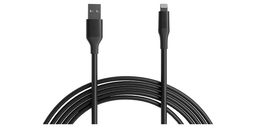 AmazonBasics 10FT USB-A to Lightning ABS MFi Certified Charging Cable