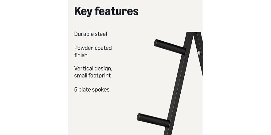 Amazon Basics Olympic 2-inch Weight Plate Tree Rack