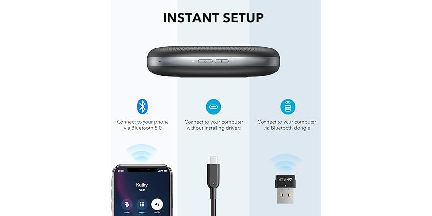 Anker B089T23MZG Anker PowerConf+ Bluetooth Speakerph (Open Box)