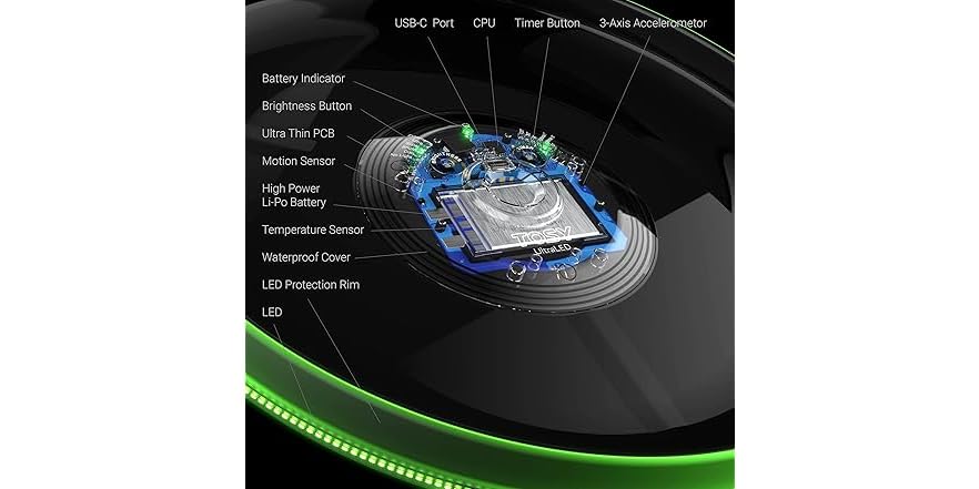 TOSY LED Flying Disc, 175g, Rechargeable