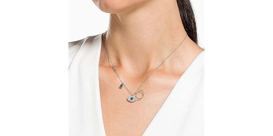 Swarovski Duo Evil Eye Pendant