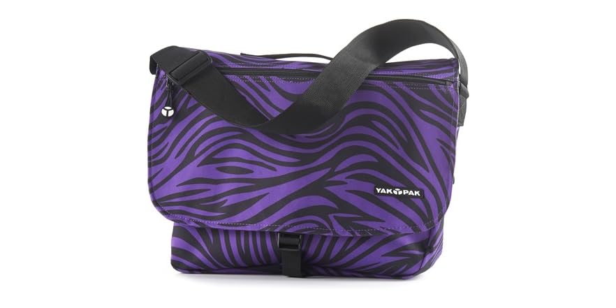Yak Pak Messenger Bag - Purple Zebra
