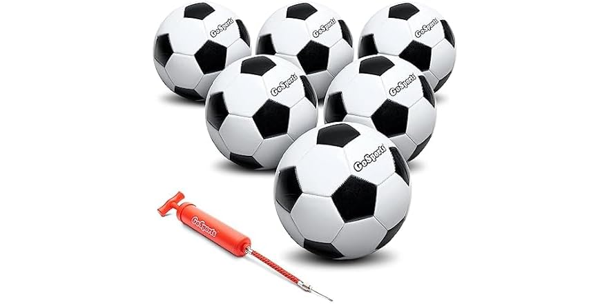 GoSports Soccer Ball Pump 6 Pack Size 4