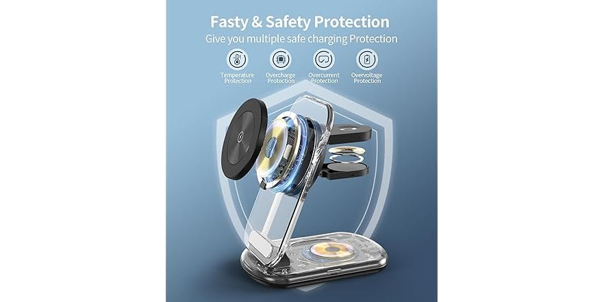 Mukiya 3 in 1 Magnetic Wireless Charging Station