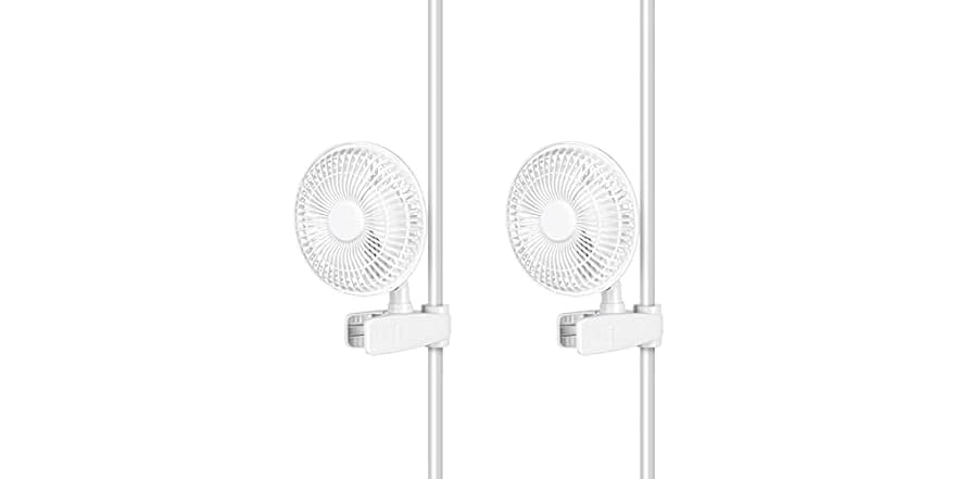 2-Pack Simple Deluxe 6-Inch Clip Fan