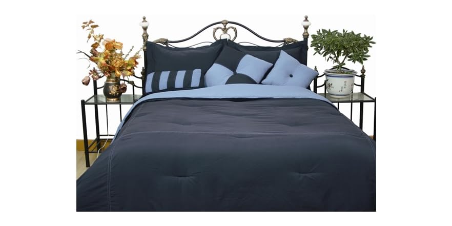 Microfiber Reversible 4-piece Comforter Set