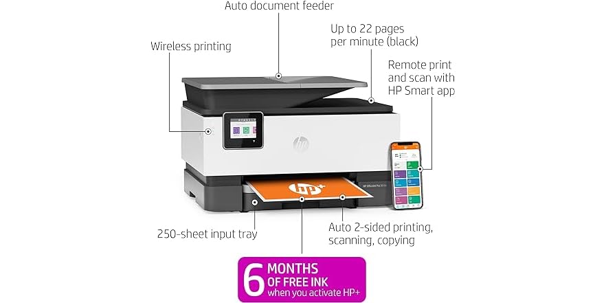 HP OfficeJet Pro 9015e Wireless Color All-in-One Printer