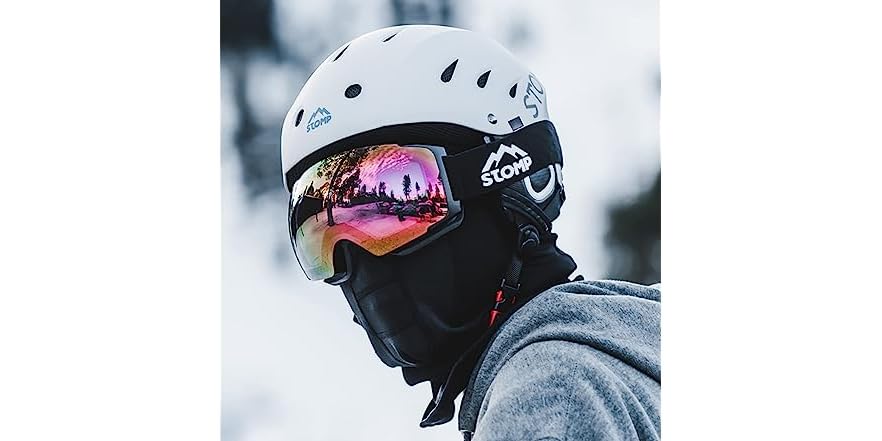 Stomp Snow Sports Helmet (Matte White, Large)