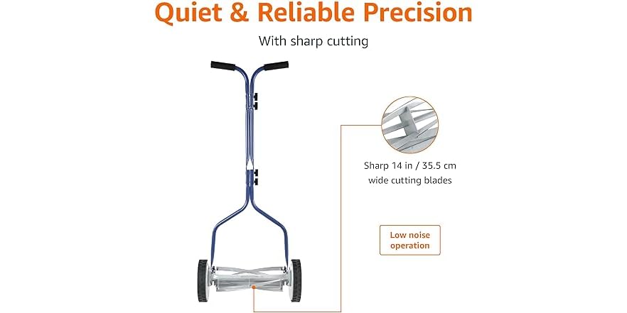 Amazon Basics 14-Inch 4-Blade Push Reel