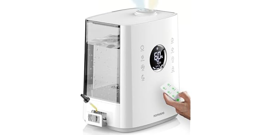 Homvana Humidifiers for Bedroom Large Room, 6.5L Top-Fill Wa (Open Box)