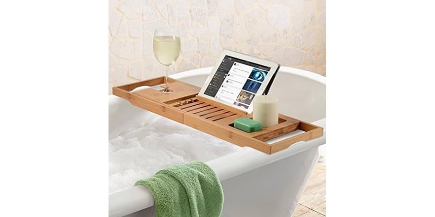 Bambusi Bamboo Bathtub Caddy Tray