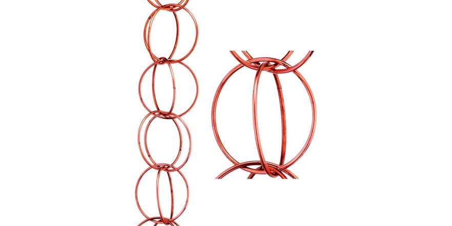 Double Link Copper 8.5 ft. Rain Chain