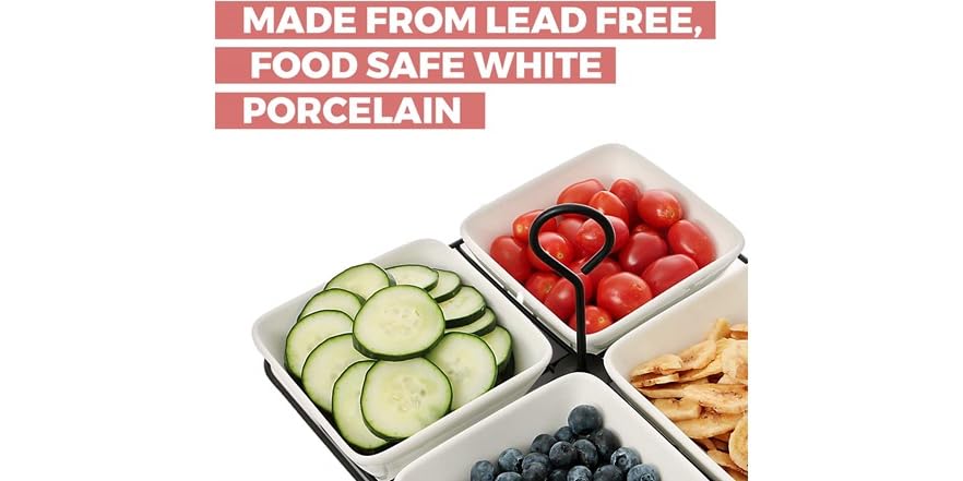 4 Piece Condiment Server Set