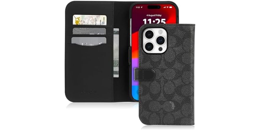 Coach Signature Canvas iPhone 15 Pro Case