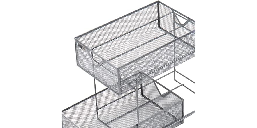 Mind Reader 2 Tier Metal Storage Basket
