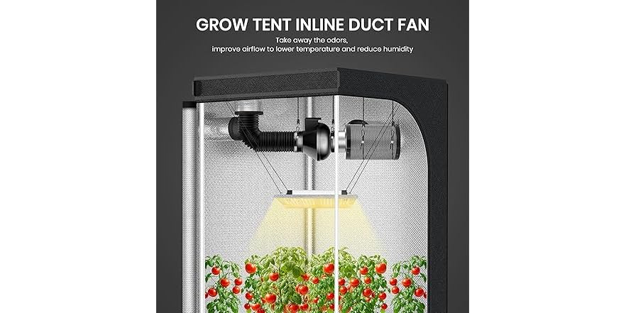 HealSmart 4 Inch Inline Duct Fan, 195 CFM 2 Pack