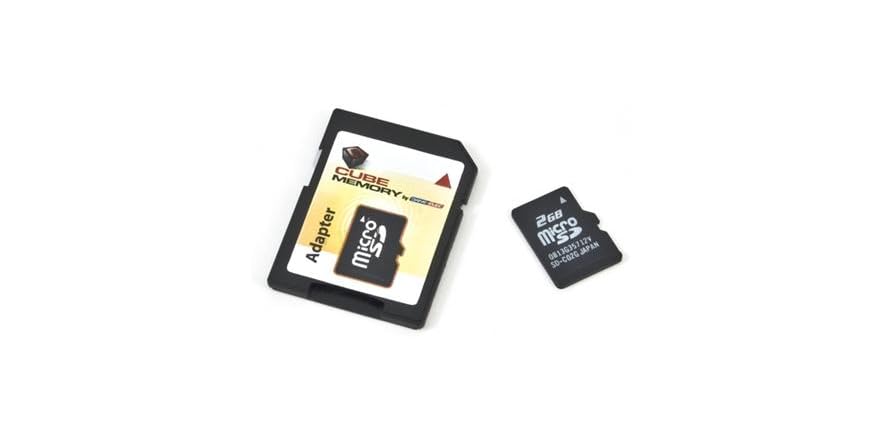 Cube Memory 2GB MicroSD Card with SD Adaptor