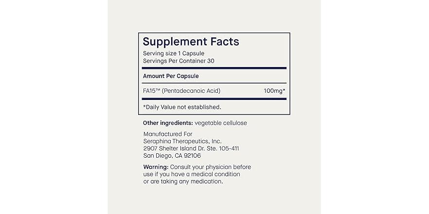 Fatty15 C15:0 Pentadecanoic Acid Supplement