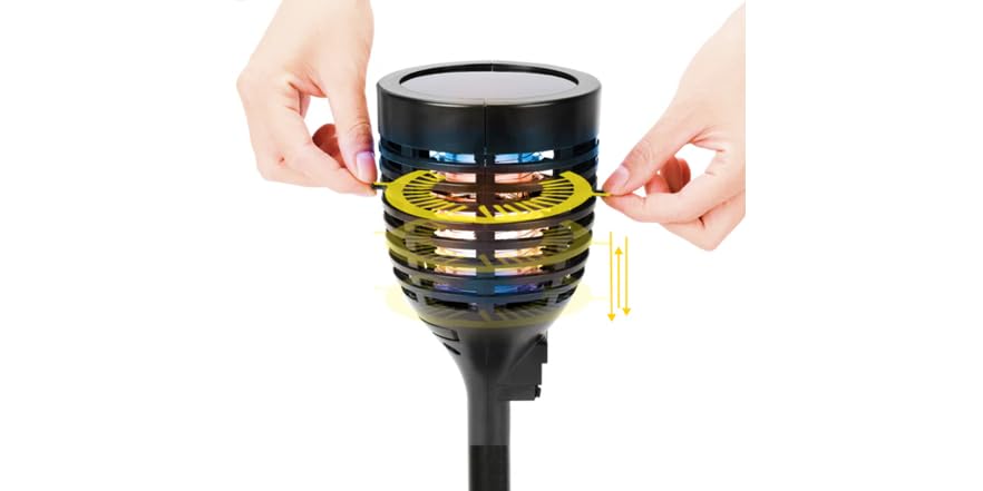 Solar Bug Zapper Torch with 360º Brush