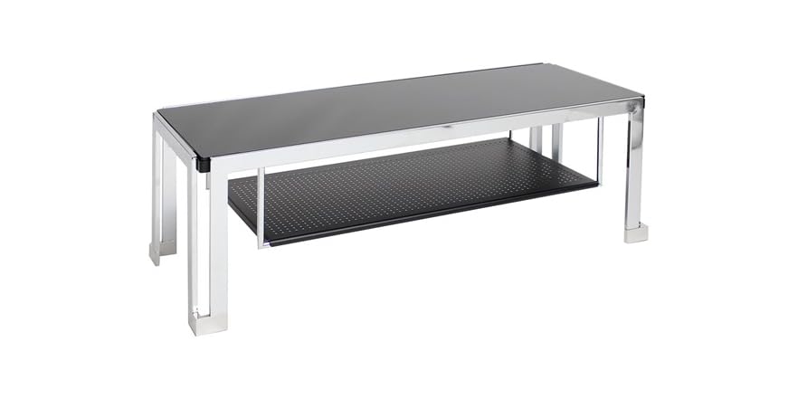 LumiSource Geometric TV Stand Black