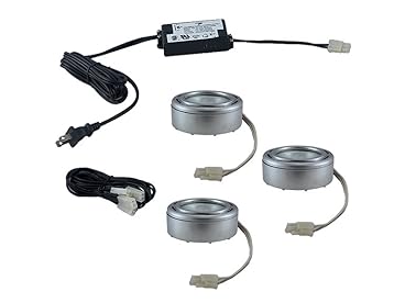 3-Light Halogen Puck Kit, Chrome