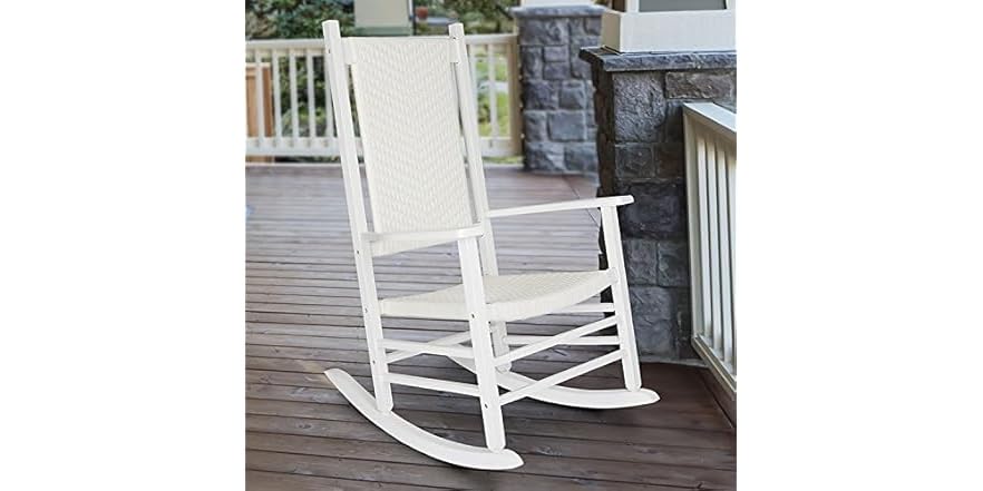 Shine Company 4335WT Hampton Wooden Rocking Chair