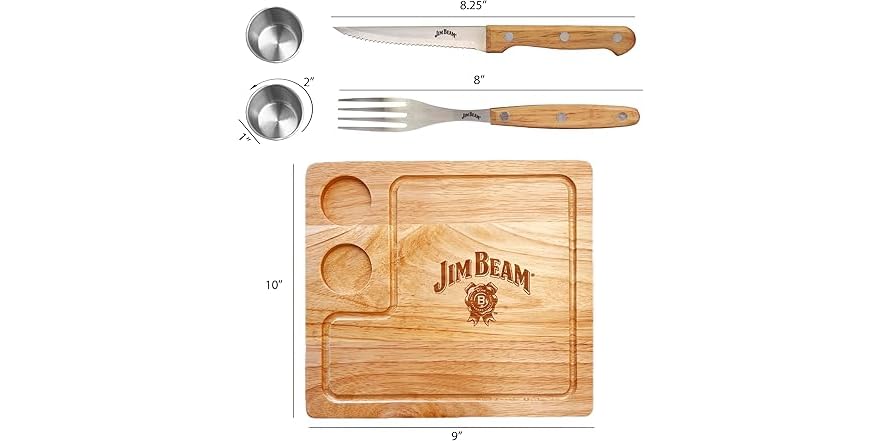 Jim Beam 2 Pack Steak Serving Set