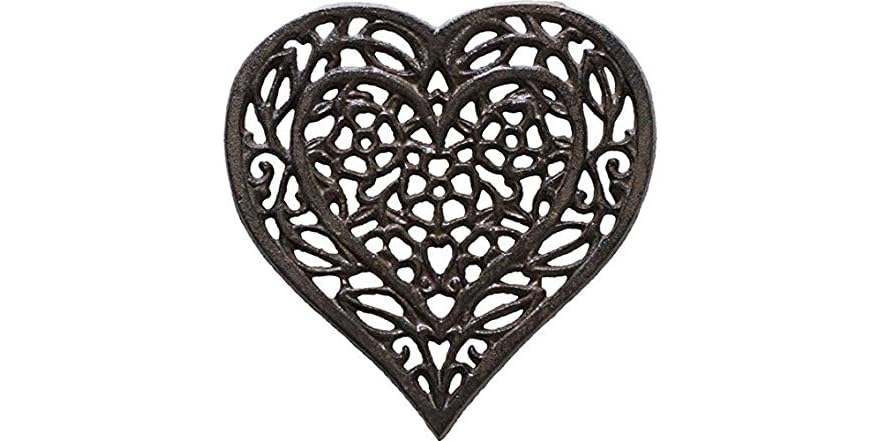 Cast Iron Heart Trivet