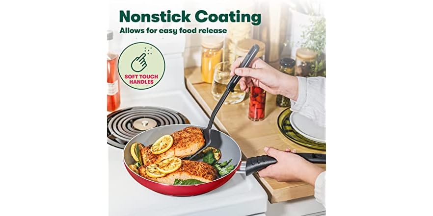 BELLA Kitchen Essentials Set, Red- 21-Piece