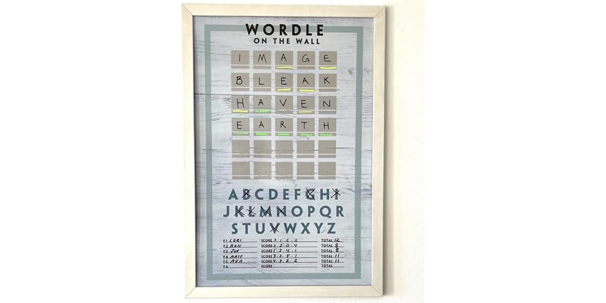 Magnetic Wall Playing Wordle