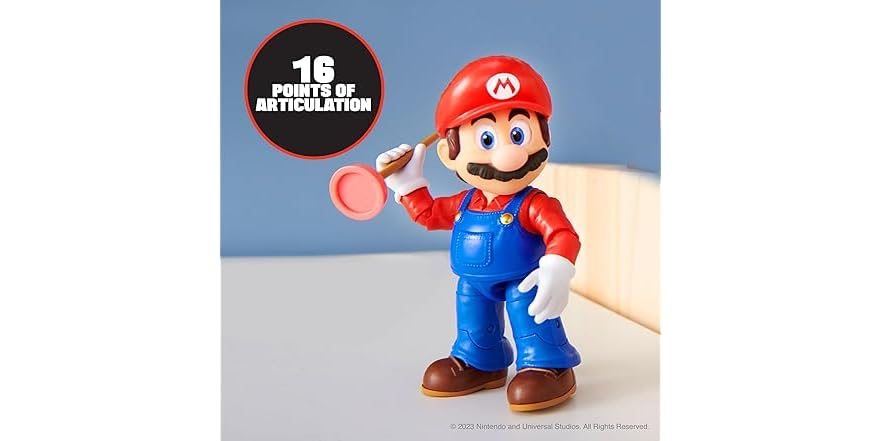 Mario Figure with Plunger Accessory