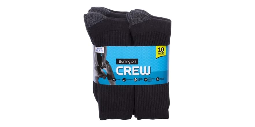 Burlington Men's Comfort Socks (10-Pair)