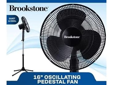 Brookstone Adjustable Pedestal Floor Fan
