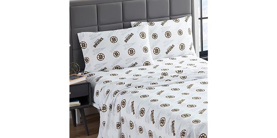 Boston Bruins NHL Licensed Sheet Set