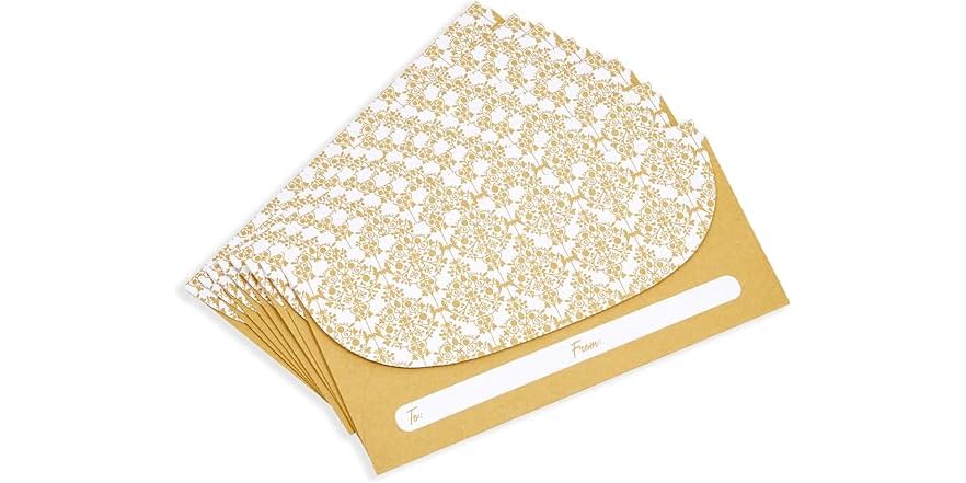 100 Pack Gold Money Envelopes
