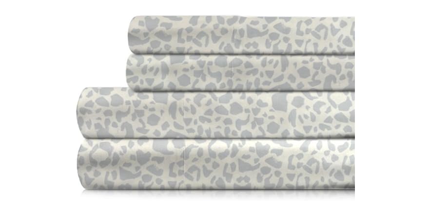350TC Sheet Set-Mineral Gray Leopard-5 Sizes