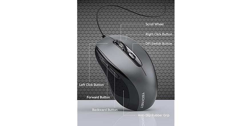 USB Computer Wired Mouse 2 Pack