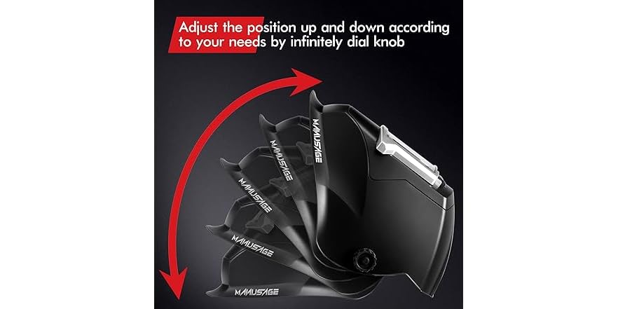 MANUSAGE Welding Helmet Large Viewing Screen True (Open Box)
