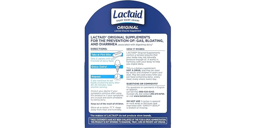 Lactaid Original Strength 120 ct