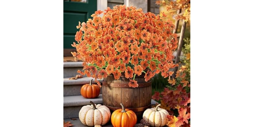 16 Bundles Artificial Fall Flower