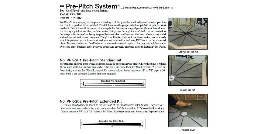 Goof Proof Shower Floor Kit