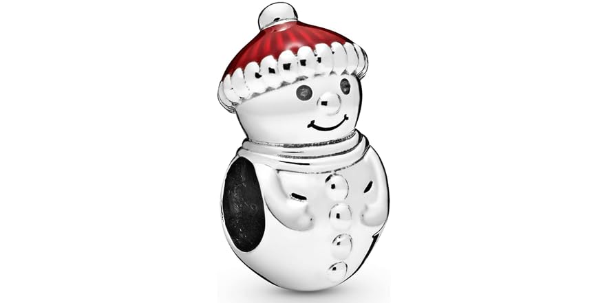 Pandora 798478C01 Pandora Snowman & Christmas Hat, Red E (Open Box)