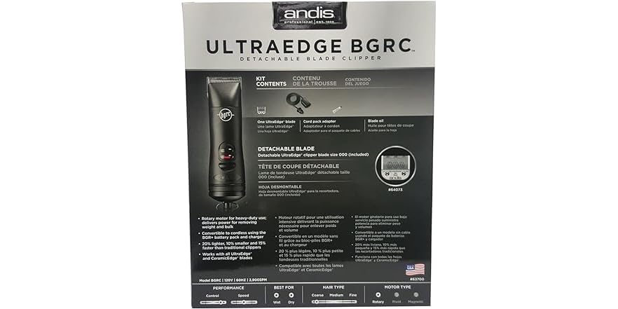 Andis ANDIS 63700 Andis UltraEdge BGRC Professional De